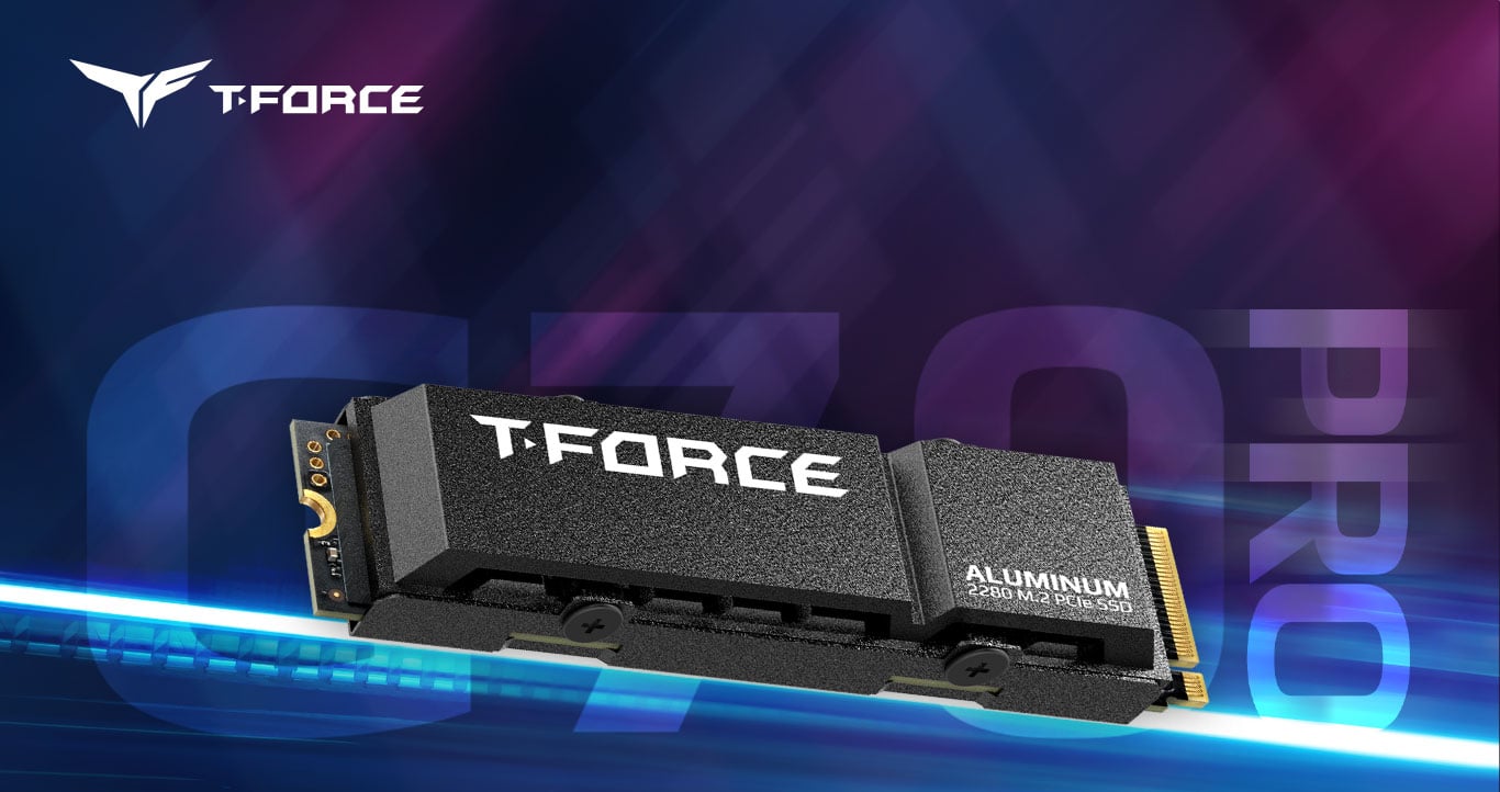 Team Group T-FORCE G70 PRO (Aluminum) M.2 2280 4TB PCIe 4.0 x4 with NVMe 1.4 TLC Internal Solid ...